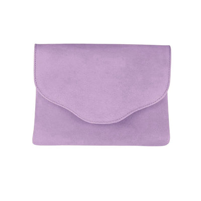 Dionne | Wide Fit Bow Flats in Wisteria Suede – Sargasso and Grey